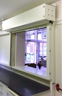 Serving Hatch Shutters For Commercial Catering: by B & L Roller Shutters